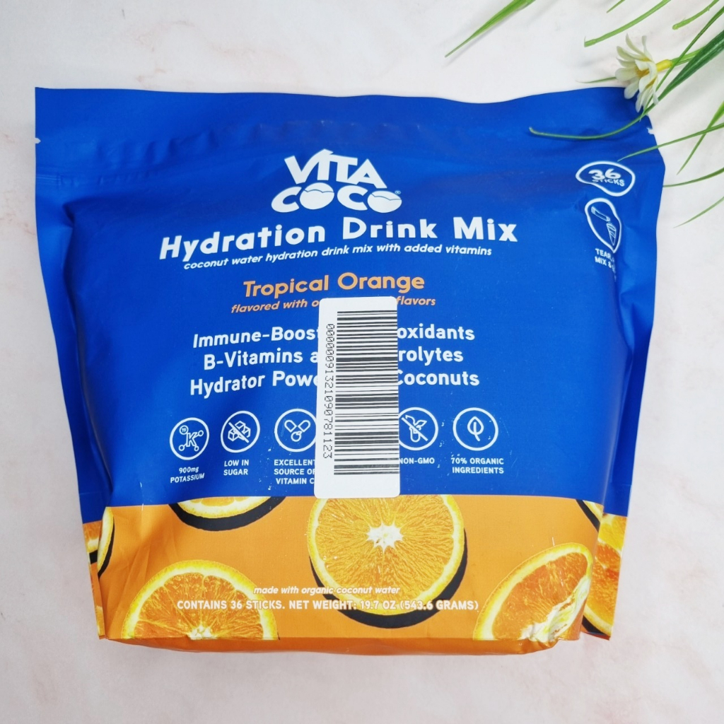 [Vita Coco®] Hydration Drink Mix,Tropical Orange 36 Sticks ผงเกลือแร่ ...