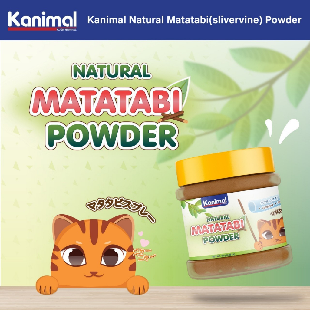 Kanimal Matatabi (Silvervine) Powder ผงมาทาทาบิ ของเล่นแมว 25g. [KM52 ...