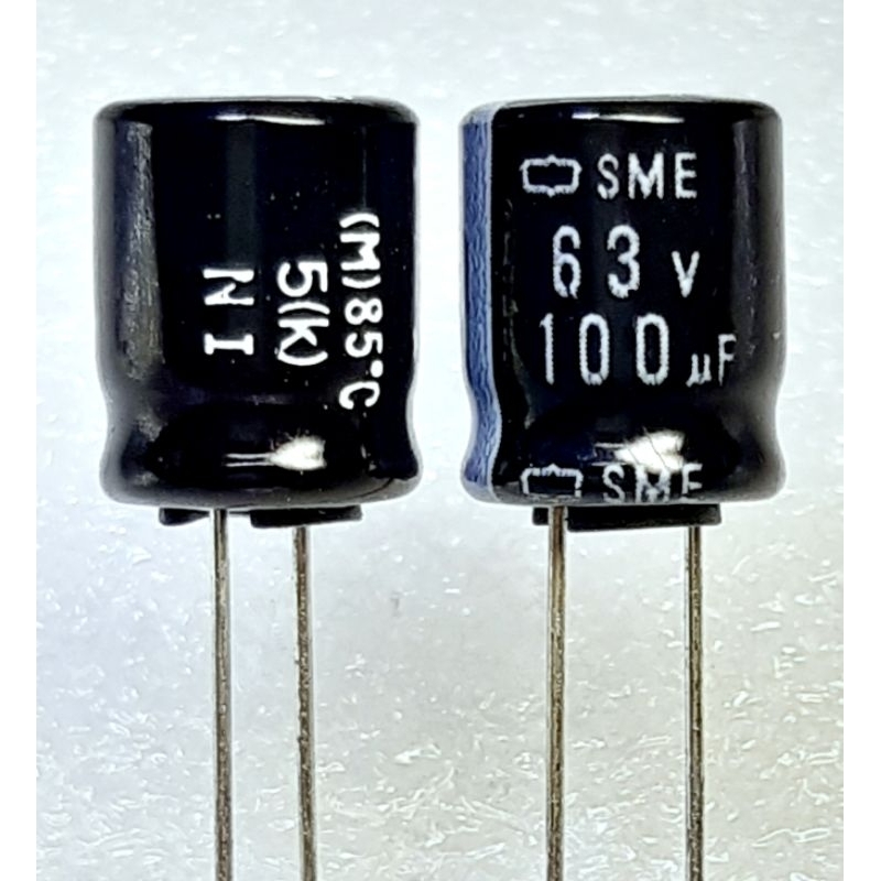 Nippon Chemi-con SME 100uf 63v capacitor ตัวเก็บประจุ คาปาซิเตอร์ ...