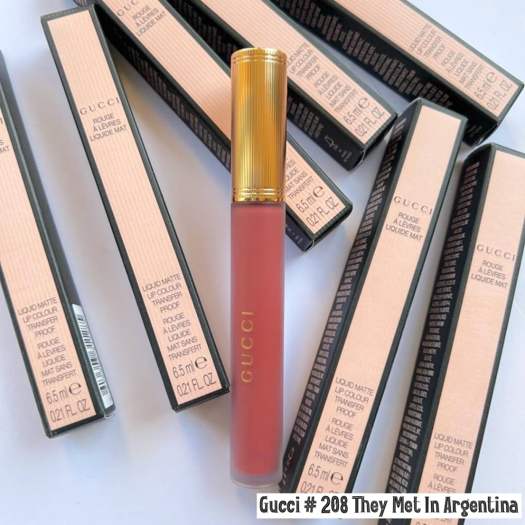 ลิปสติก Gucci Rouge a Levres Liquide Mat Lip Colour 6.5 ml # 208 They ...