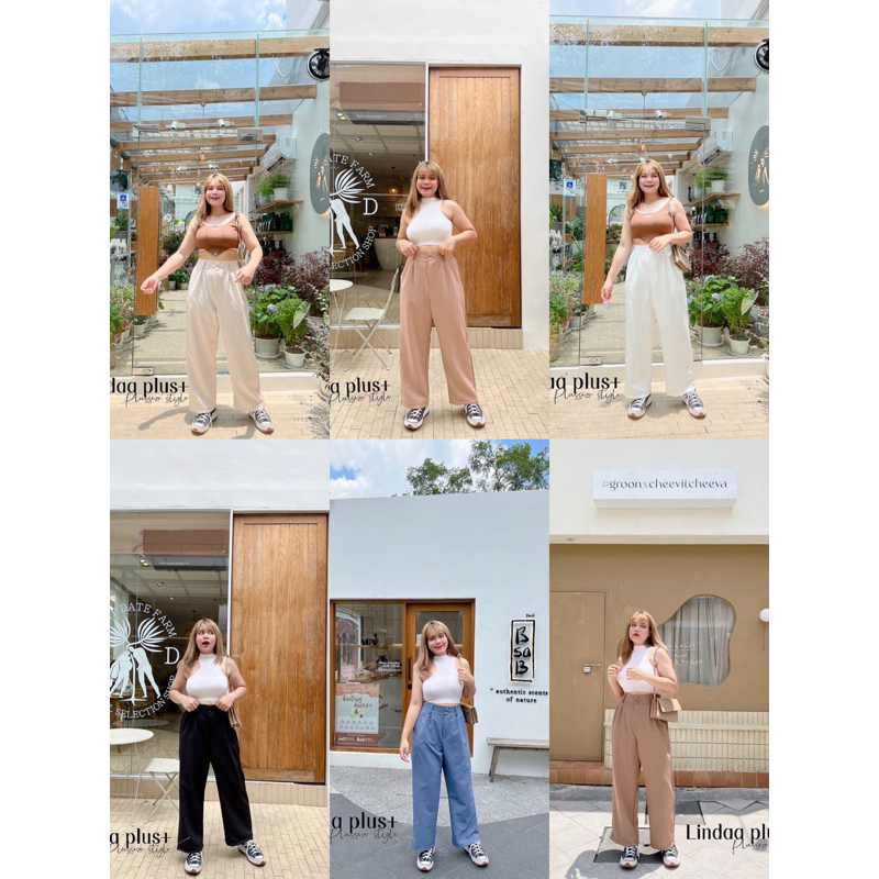 สินค้าส่งจากกทม ️ ️กางเกงขายาวผ้าบาบี้ Plussize | Shopee Thailand