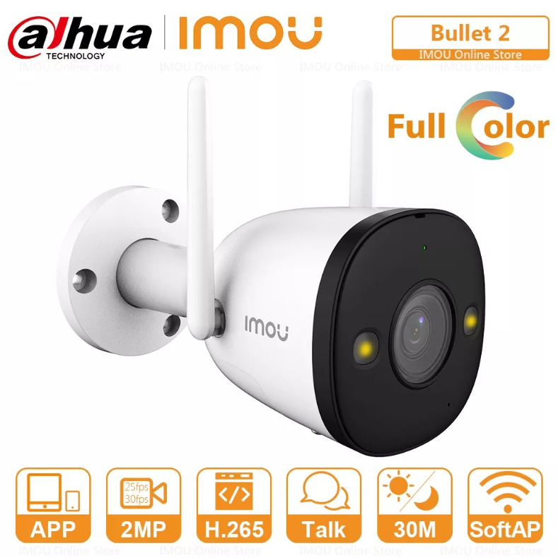 กล้องวิดีโอ 4MP Wi-Fi Cloud IP IMOU Bullet 2 4MP / IPC-F22FEP-D / IPC ...