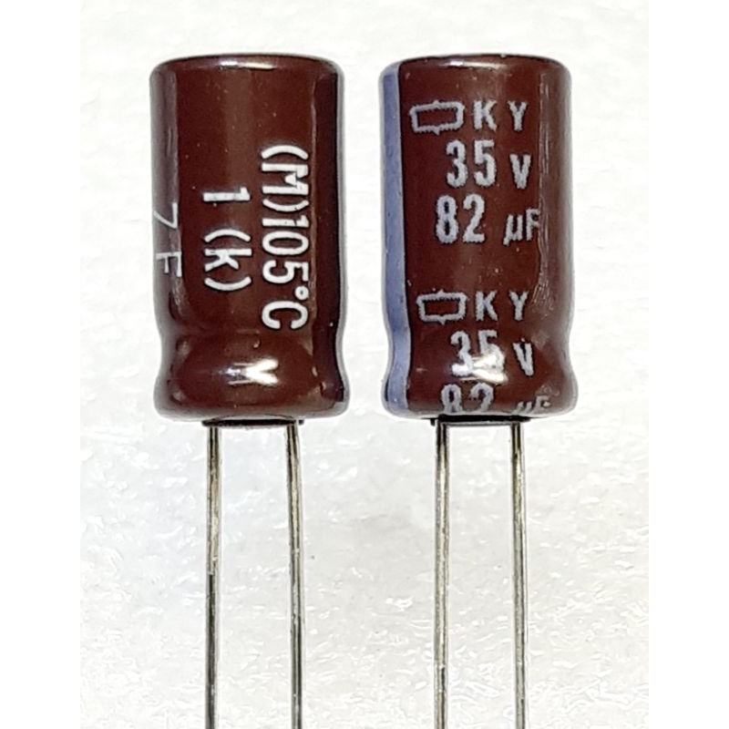 Nippon Chemi-con KY 82uf 35v 105° (ราคา10ตัว) capacitor ตัวเก็บประจุ ...