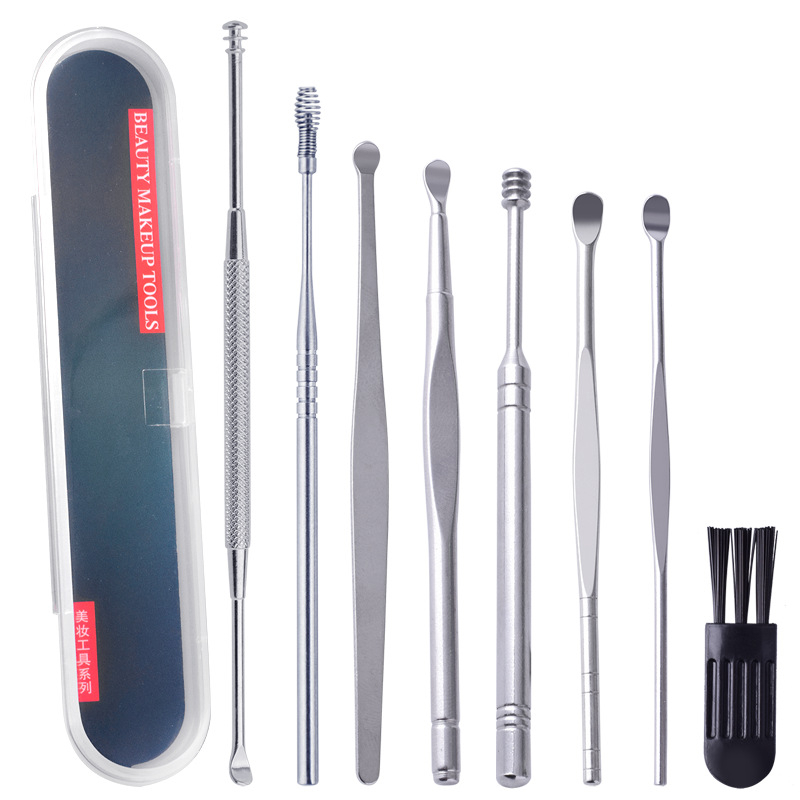 ชุดทำความสะอาดหู 8 ชิ้นพร้อมกล่องใส่ ชุดดูแลหูไม้แคะหู ที่ปั้นหู L0064 ...