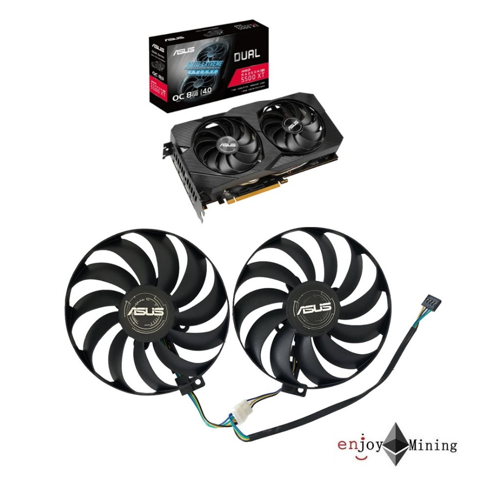 พัดลมการ์ดจอ Asus Dual Radeon Rx 5500 Xt/ RX 5600XT/5700 Fan | Shopee ...