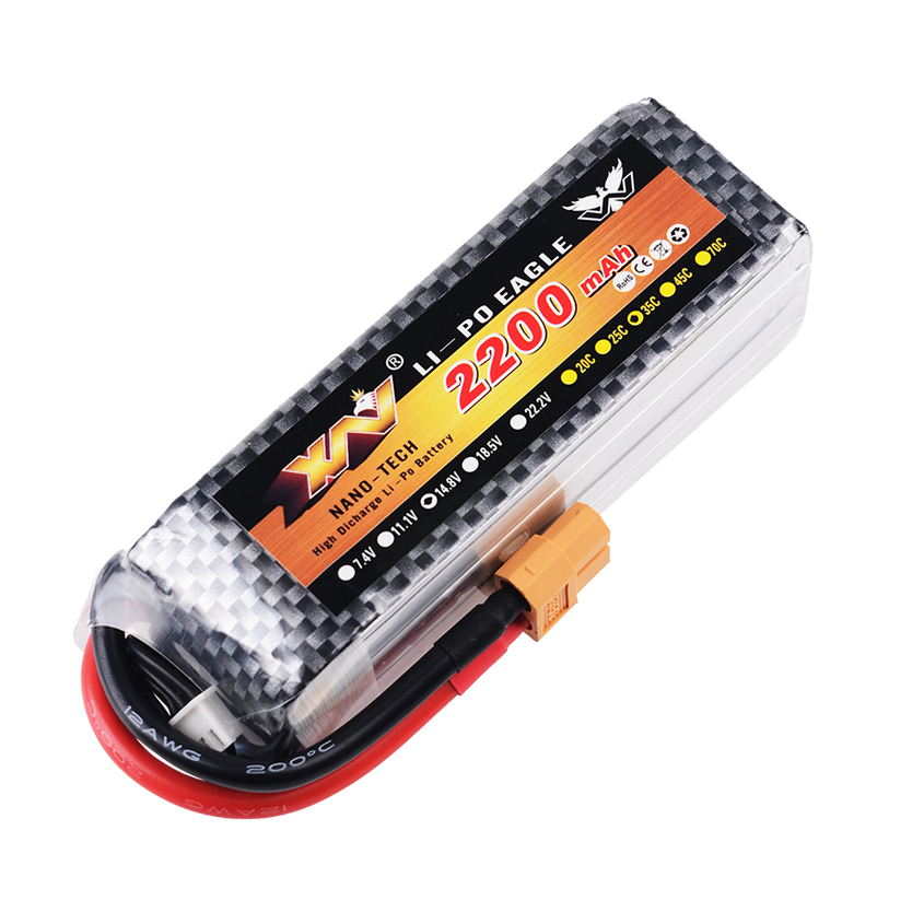 แบตเตอรี่ LIPO 2200-2700 mah 35C-40C/ 3-4-6 เซลล์ (ปลั๊กXT60) | Shopee ...