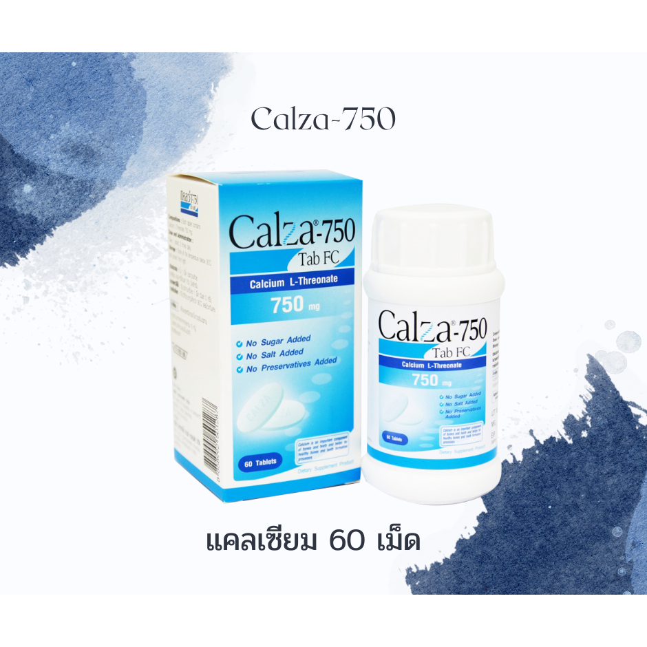 Calza-750 Tab FC (60 เม็ด) (1 กระปุก) Calcium L-Threonate | Shopee Thailand
