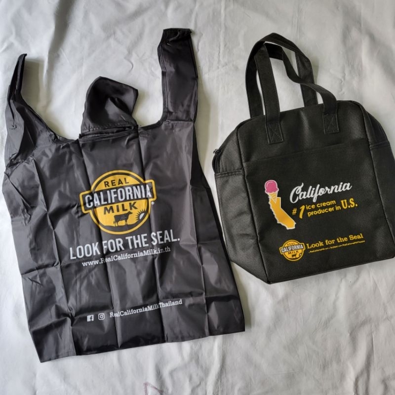 กระเป๋าเก็บอุณหภูมิ Cooling bag Real California milk bag Shopping bag ...
