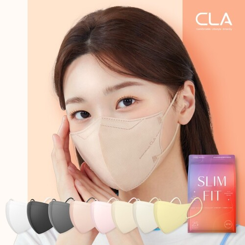 CLA Slim Fit 2D Mask แพ็ค25ชิ้น หน้ากากอนามัยเกาหลีของแท้ Made in Korea ...