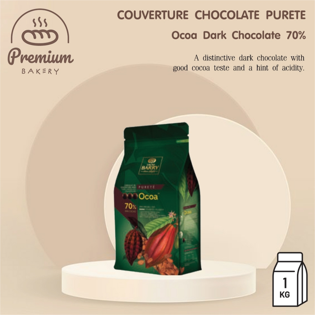 BARRY CONVERTURE CHOCOATE PURETE OCOA DARK CHOCOLATE 70% 1 KG | Shopee ...