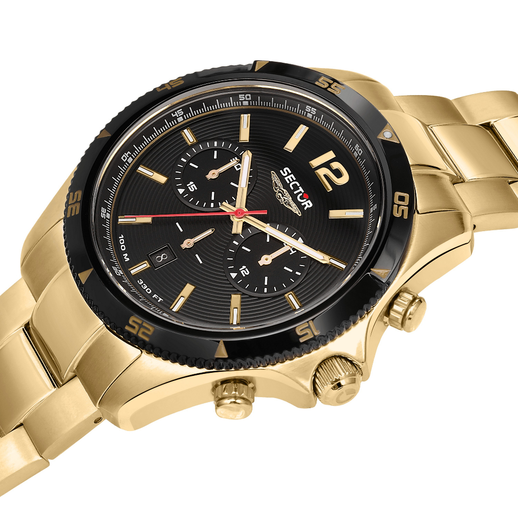 [3 Years Warranty] Sector 650 Collection 45mm Case Men's Chronograph ...
