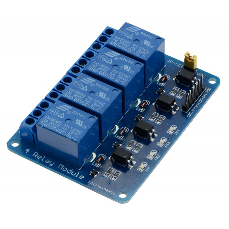 Relay Module 12V 4 Channel Control Board With Optocoupler Module For ...