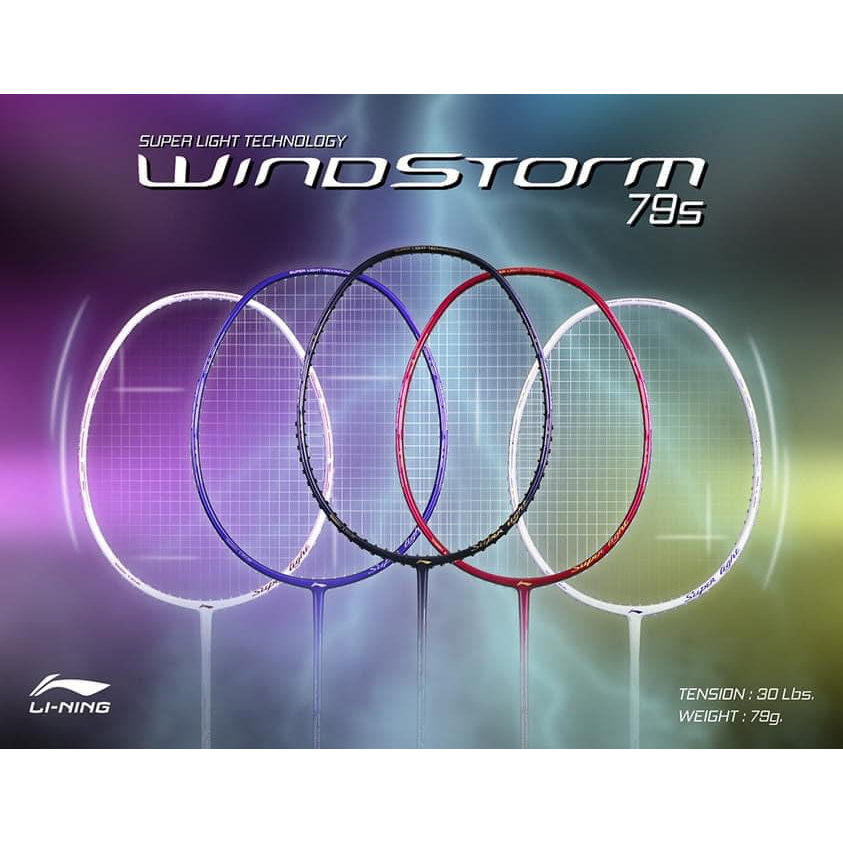 LI-NING ไม้แบดมินตัน รุ่น WINDSTORM 79S แถมซอง+พันด้าม+เอ็น พร้อมขึ้น ...