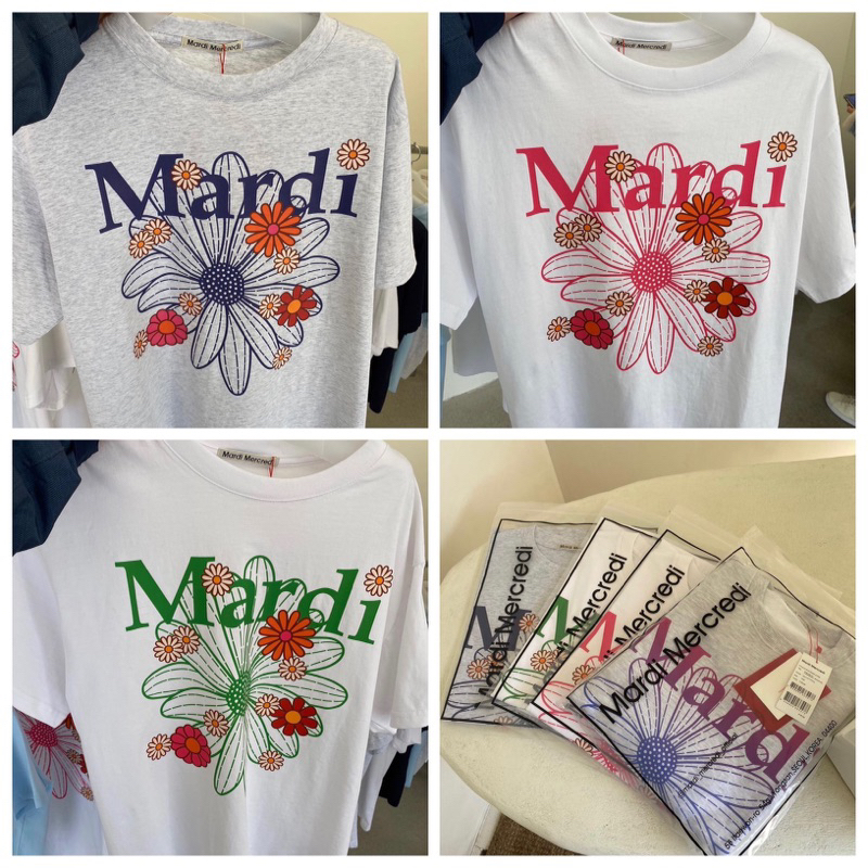 (พร้อมส่งในไทย_ของแท้100%) mardi mercredi เสื้อยืดรุ่นใหม่ล่าสุด ...