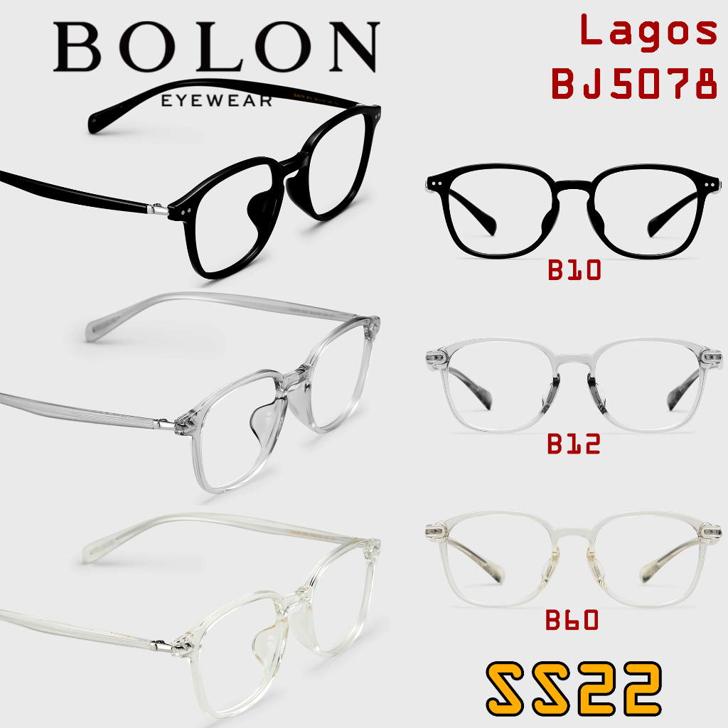 SS22 BOLON กรอบแว่นสายตา รุ่น Lagos BJ5078 B11 B12 B60 [ฺTR90/Alloy ...