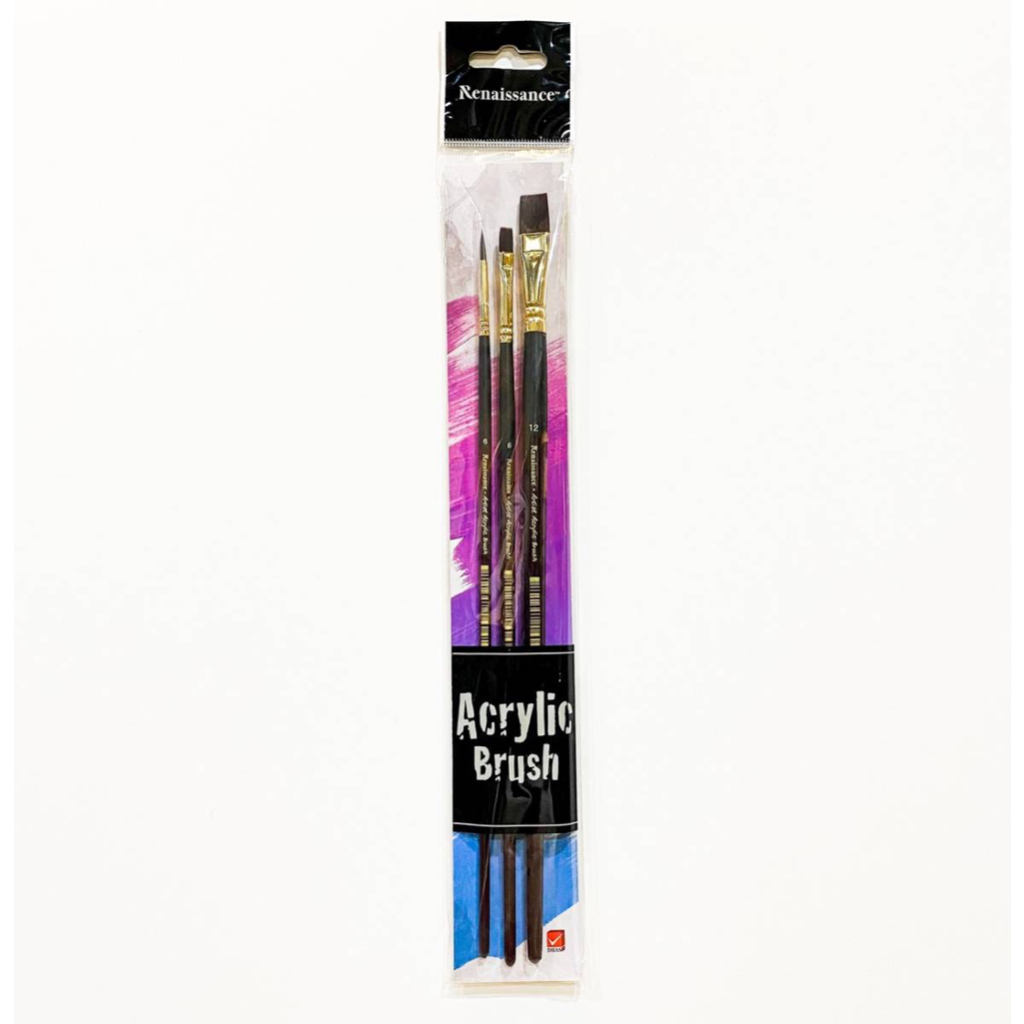 Renaissance acrylic brush set I ชุดพู่กันสีอะคริลิคยี่ห้อเรนาซองซ์ ...