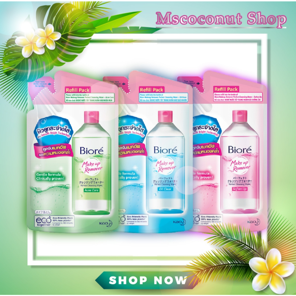 (Refill) Biore Makeup Remover Perfect Cleansing Water 250 ml. [ ถุงเติม ...
