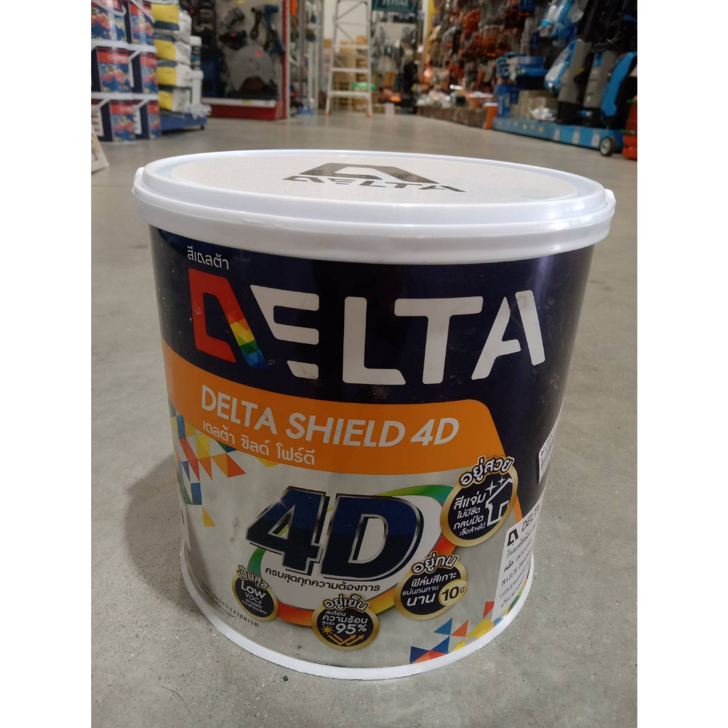 สีทาบ้านภายนอก Delta 4D 3.6 L กึ่งเงา/ภายนอก อายุการใช้งาน 10 ปี สีน้ำอะคริลิค | Shopee Thailand