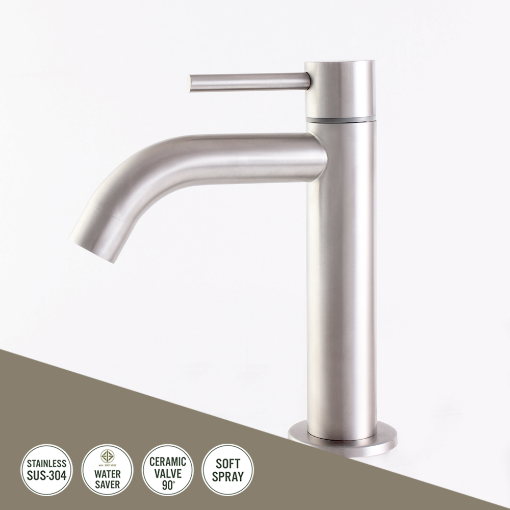 ก๊อกอ่างล้างหน้า ก๊อกน้ำอ่างล้างมือ Stainless304 WS รุ่น Blende WS-0204M@wsang | Shopee Thailand