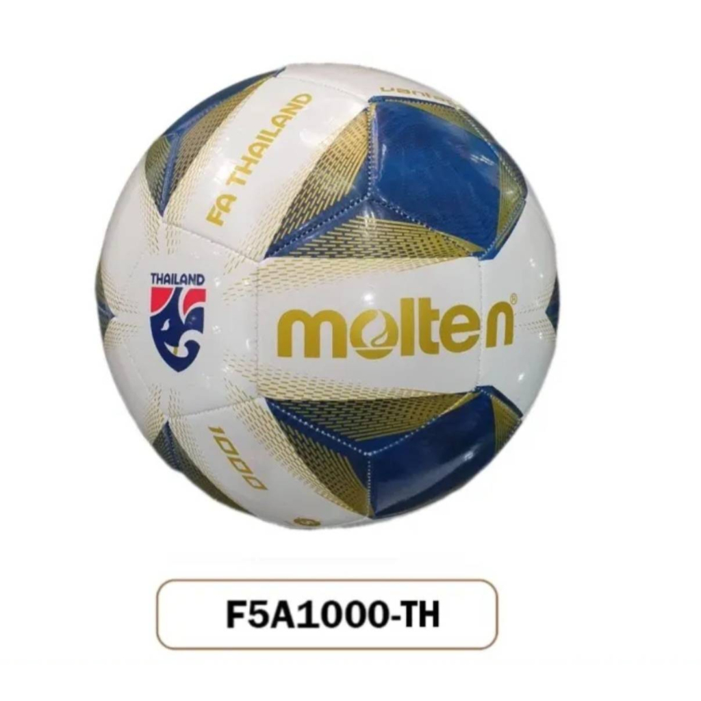 แถมฟรี เข็มสูบ+ตาข่าย MOLTEN มอลเท่น ฟุตบอลเย็บ เบอร์ 5 TPU F5A1000 ...