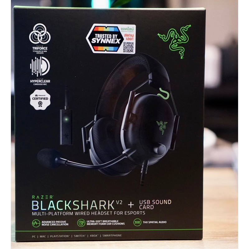 หูฟัง Razer Blackshark V2 Usb Sound Card สภาพใหม่ Shopee Thailand 5457