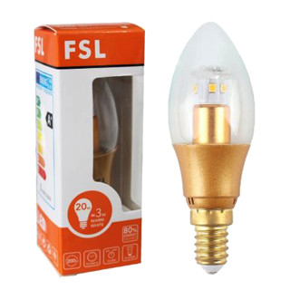 FSL หลอดไฟ LED 3W ทรงจำปา(C35) ขั้วเกลียวเล็ก E14 | Shopee Thailand