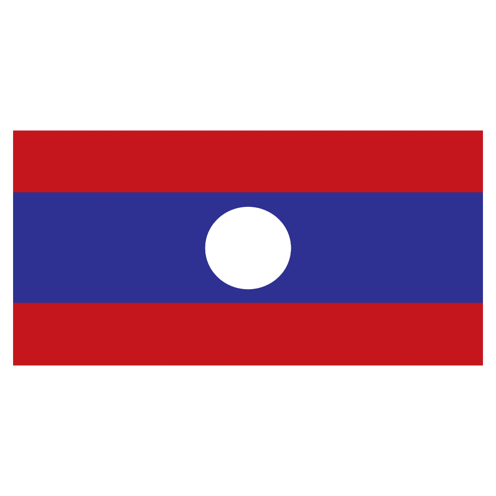 R12 ป้ายธงชาติลาว flag ธงประจำชาติต่างๆ มีรูสอดยาว ป้าย1ด้าน เน้นงาน ...