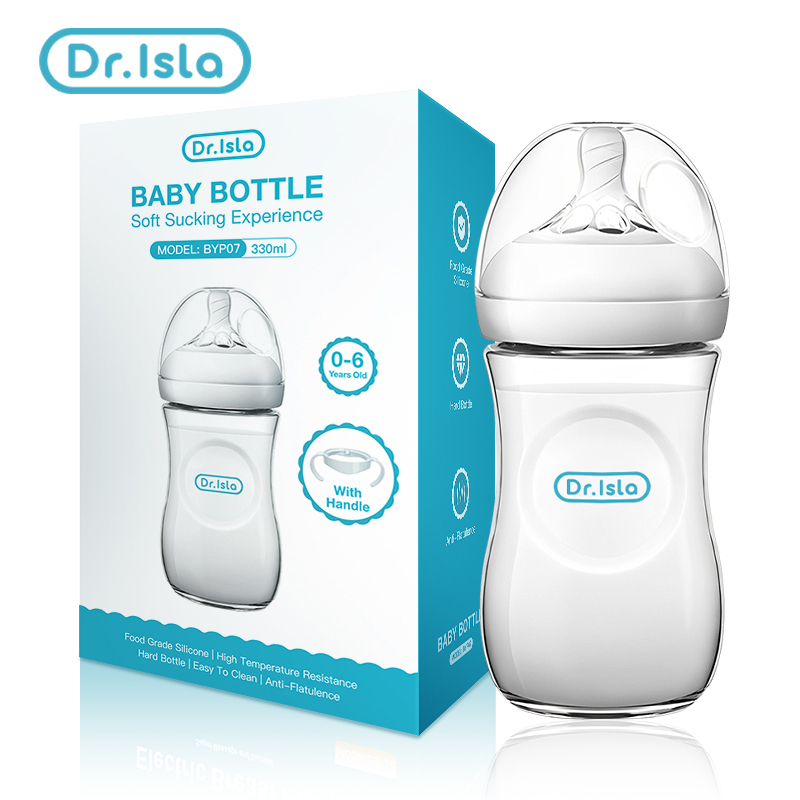 Dr.isla ขวดนม ขวดนมเด็ก ขวดนมคอกว้าง 5oz/11oz ป้องกันอากาศเข้า กันสำลัก ...