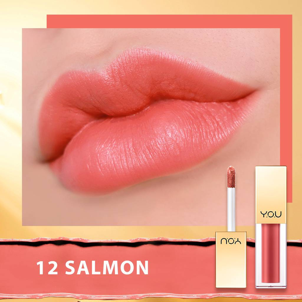 YOU Rouge Velvet Matte Lip Cream 4.5g. ลิปครีมเนื้อเนียน บางเบา แห้ง ...