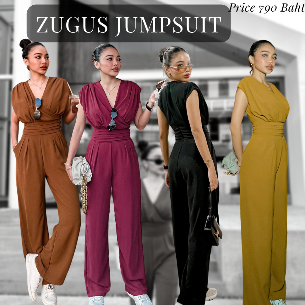 [พร้อมส่ง] Zugus Jumpsuit | Shopee Thailand