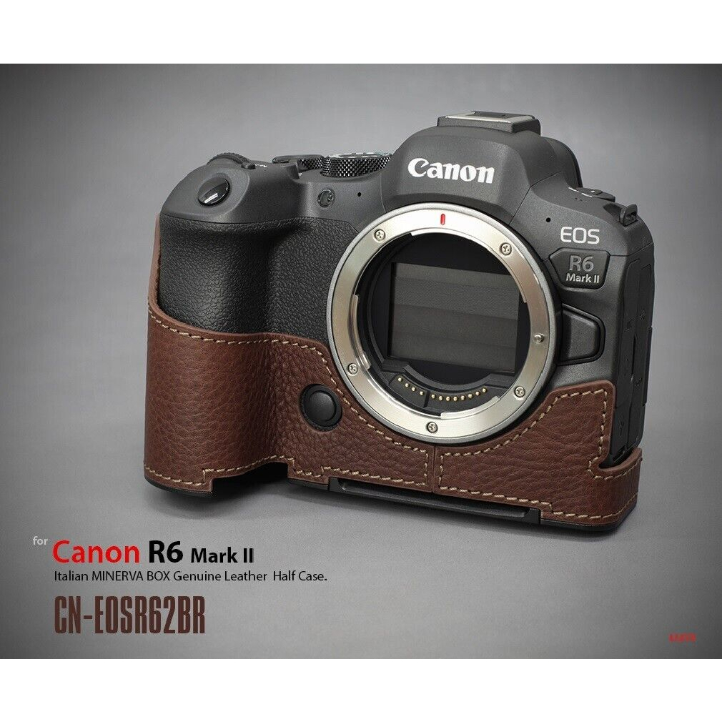 LIM'S Design Canon R6 Mark II [Brown] Half Case ทำจากหนังแท้ประเทศ ...