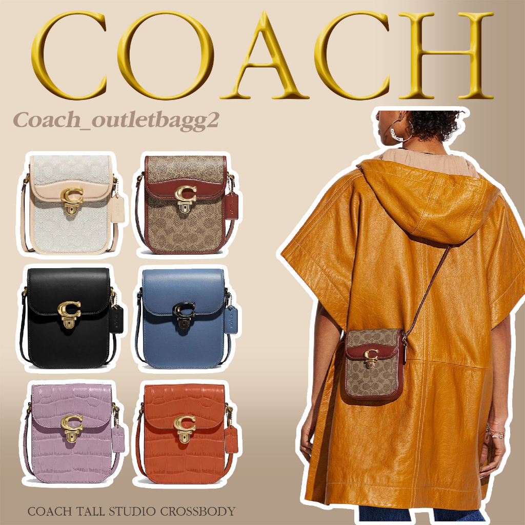 COACH TALL STUDIO CROSSBODY IN SIGNATURE ((C8484)) | Shopee Thailand