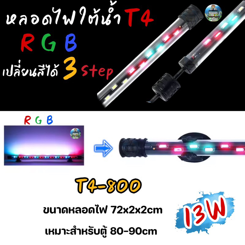 หลอดไฟใต้น้ำ VIPSUN T4-800ปรับเปลี่ยนสีได้3step เหมาะสำหรับตู้80-90cm | Shopee Thailand