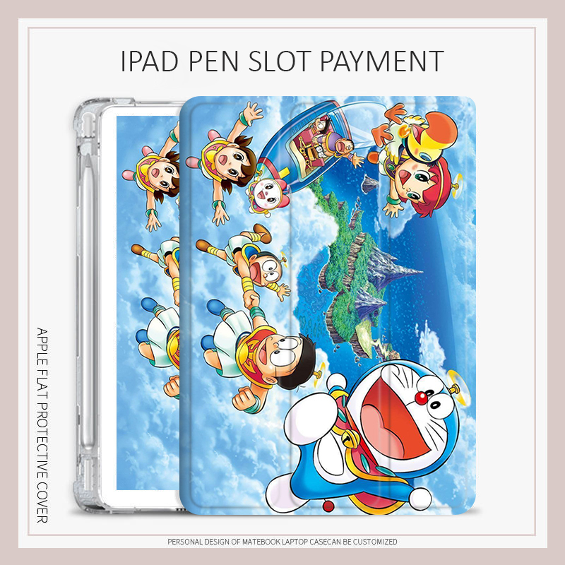 Doraemon เคสไอเเพด พร้อมถาดใส่ปากกา air 1/2/3/4/5 mini 6 เคส iPad 10.2 ...
