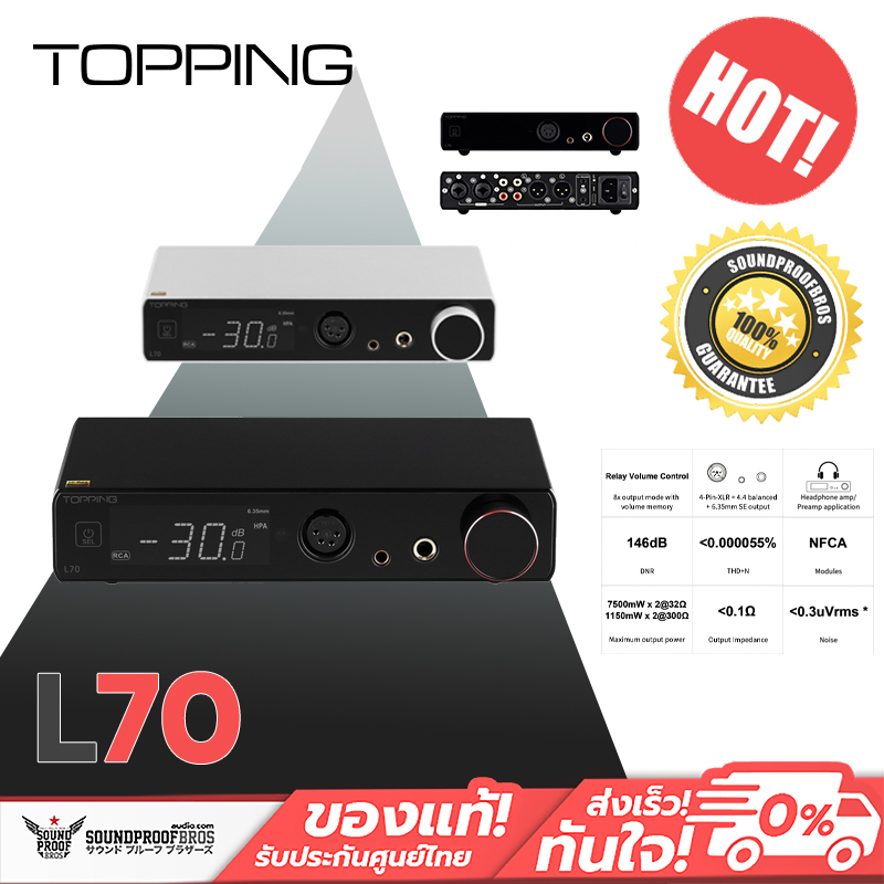 Topping L70 Full Balanced NFCA Headphone Amplifier ประกันศูนย์ไทย | Shopee Thailand