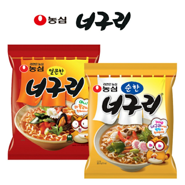 nongshim neoguri ramyeon มาม่าเด็กซีฟู๊ต มาม่าเกาหลี 120g 너구리 라면 순한맛 매운 ...