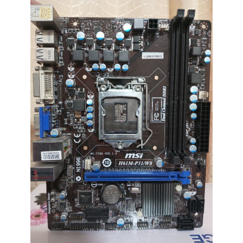 Mainboard 1155 MSI H61M-P31/W8 Socket 1155 รองรับ Intel Gen2&3 | Shopee ...