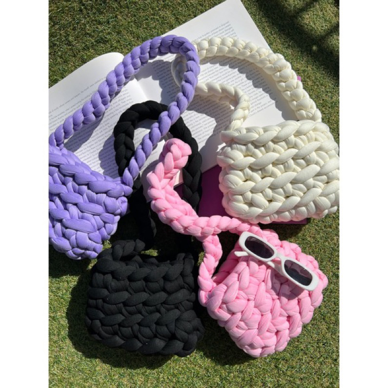 พร้อมส่ง new wego (japan) big yarn bag | Shopee Thailand