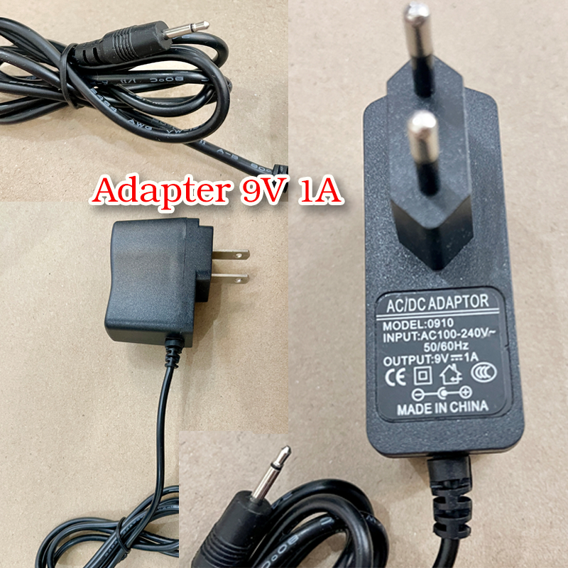 Adapter 9V 1A อะแดปเตอร์ 9V กระแส 1A AC/DC 0910 Adapter ขนาด 9V/1A หัวเล็ก หัวเสียบหัวเข็ม ...