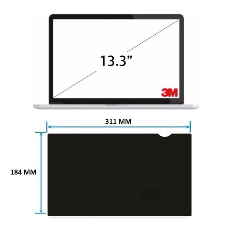 3M Fulltouch Privacy Filter Notebook 12.5/13.3/14.0/15.6 นิ้ว แผ่นจอ ...