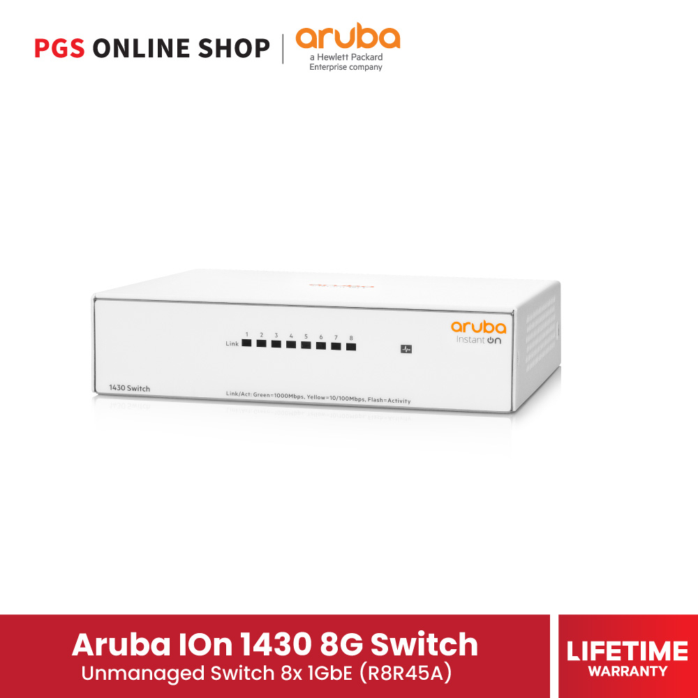 Aruba Instant On 1430 (R8R45A) 8G Switch 8 Ports 10/100/1000Base-TX ...
