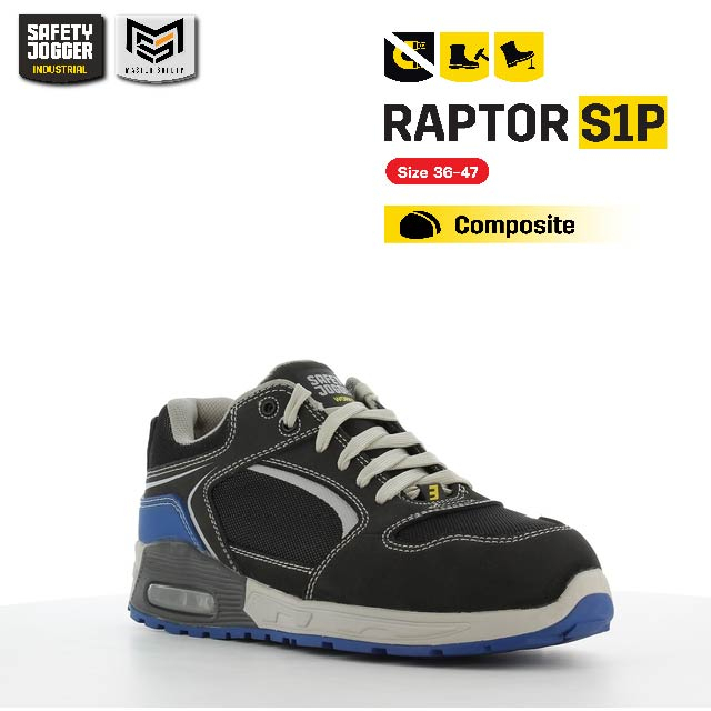 [ของแท้พร้อมส่ง] Safety Jogger รุ่น RAPTOR S1P รองเท้าเซฟตี้หุ้มข้อ หัว ...