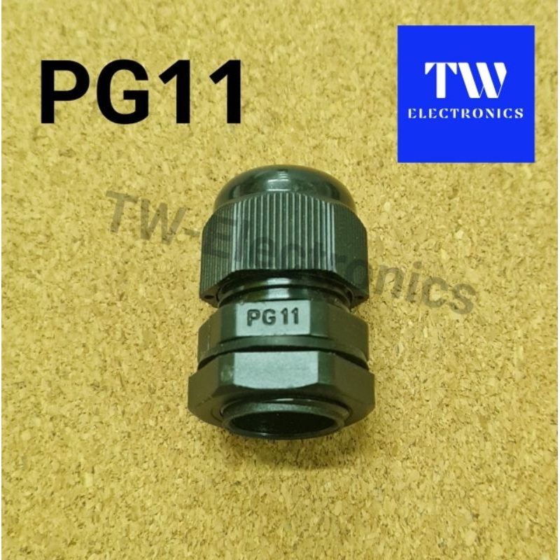 เคเบิลแกลนด์ PG11 สีดำ (มีซีลยาง) เคเบิ้ลแกลนด์PG11 cable gland PG11 ...