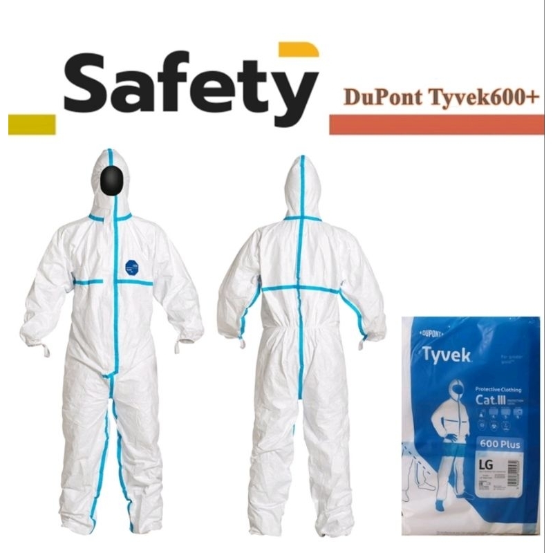 ชุดป้องกันสารเคมี Tyvek 600 Plus (SizeM)ชุดป้องกันเชื้อโรค ชุด PPE Coverall EN14126 | Shopee ...