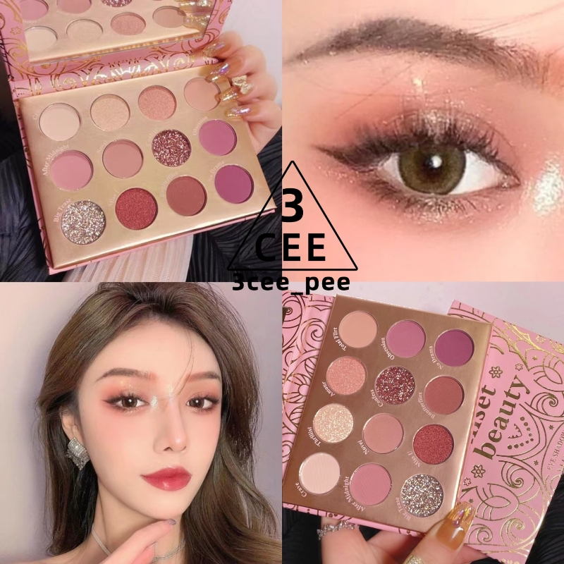 (ใหม่/แท้) พาเลตต์อายแชโดว์ มี 12 สี สำหรับแต่งหน้า สวย ติดทน กันน้ำ ...