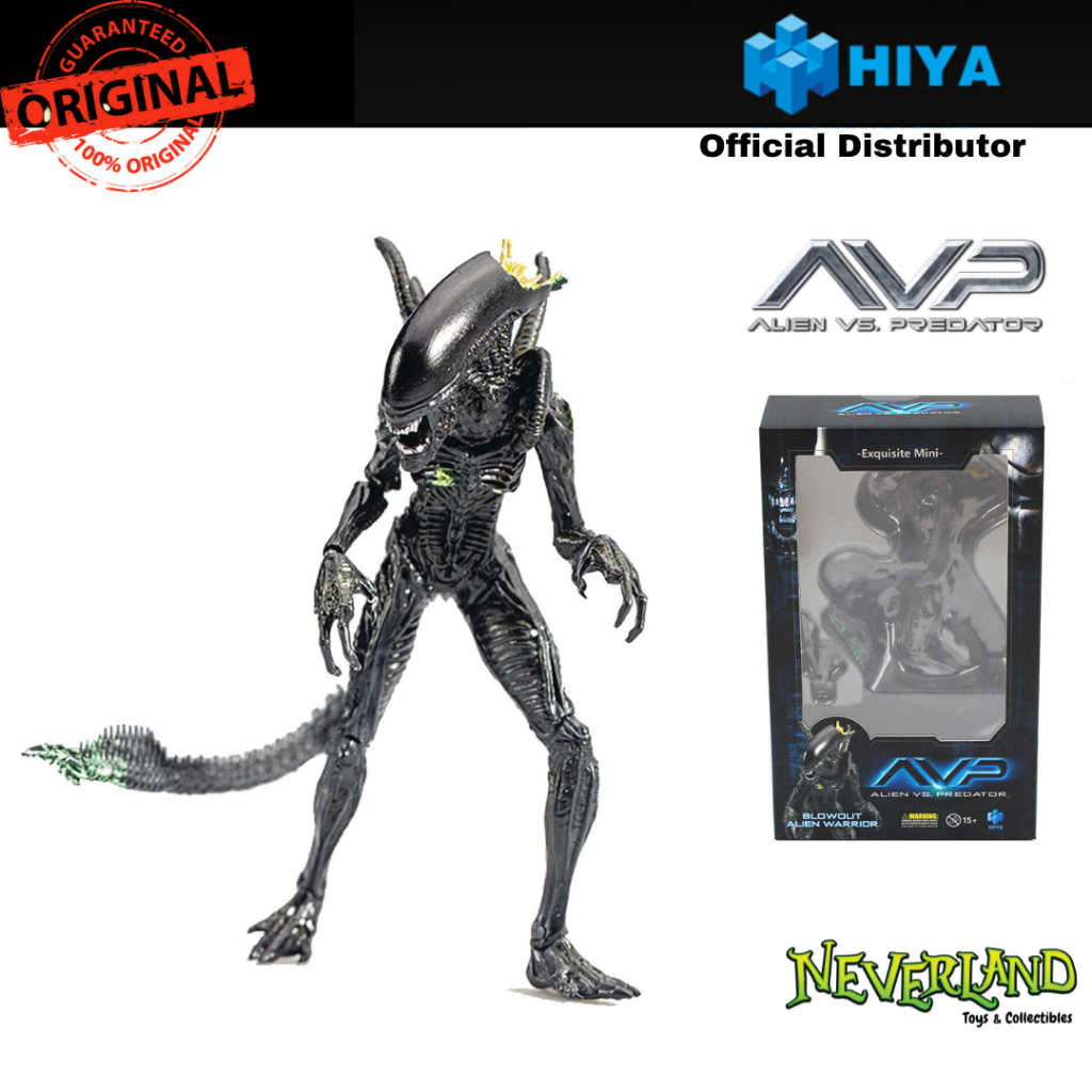 Hiya Toys AVP - Blowout Alien Warrior Action Figure Exquisite Mini ...