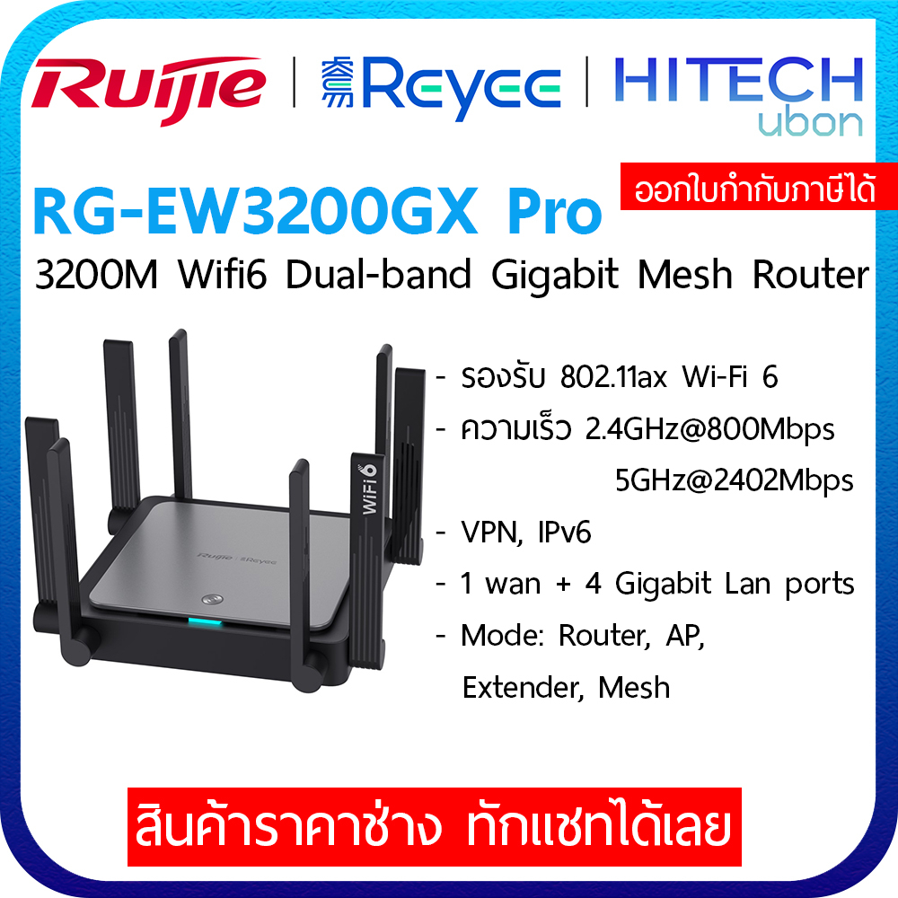 [ประกัน 3 ปี] Ruijie Reyee RG-EW3200GX PRO AX3200 Wi-Fi 6 Dual-Band ...