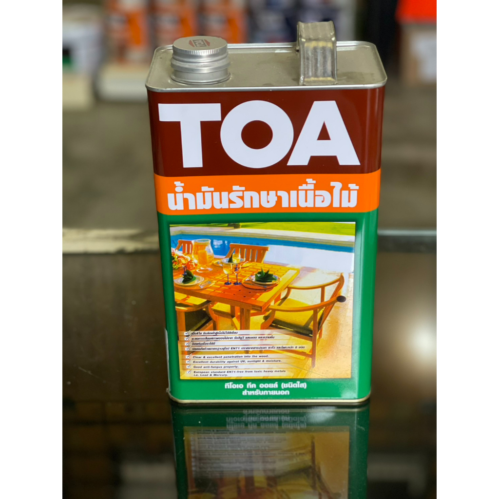 TOA Teak Oil น้ำมันรักษาเนื้อไม้ ทีโอเอ ทีค ออยล์ ชนิดใส ขนาด 3.5 ลิตร ...