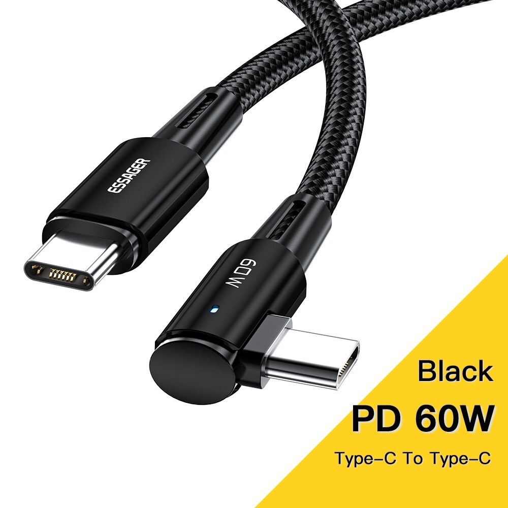 Essager สายชาร์จ USB C เป็น Type C 60W 100W QC4.0 PD30W ชาร์จเร็ว สําหรับ Xiaomi 10 Pro Huawei ...