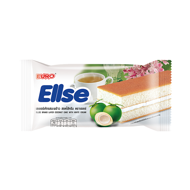 (24 ชิ้น) Euro Ellse ยูโร่ เอลเซ่ เลเยอร์เค้ก 15 กรัม มี 8 รสชาติ ...